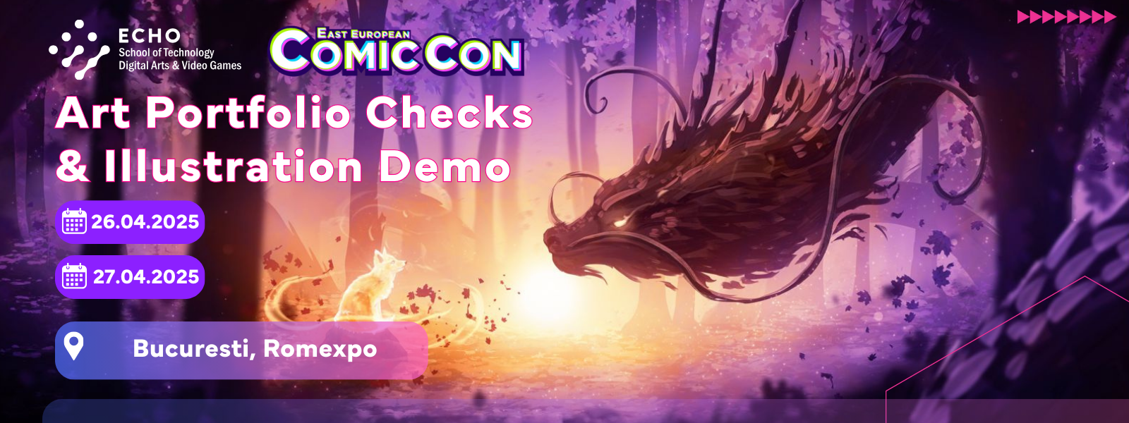 Art Portfolio Checks & Illustration Demo @Comic Con - Echo School